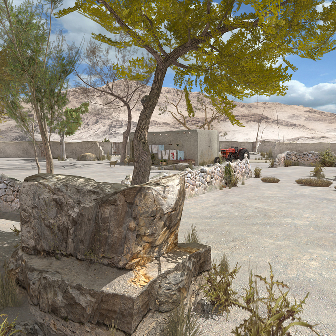 3d model afghan farm afghanistan