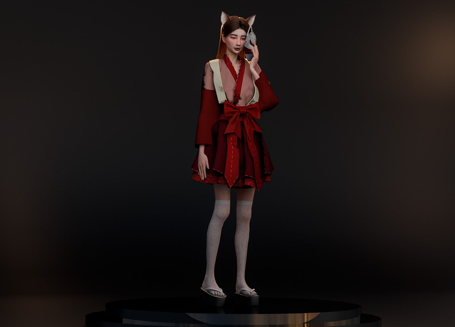 3D Model Kitsune - Gamer Ready - TurboSquid 2081064