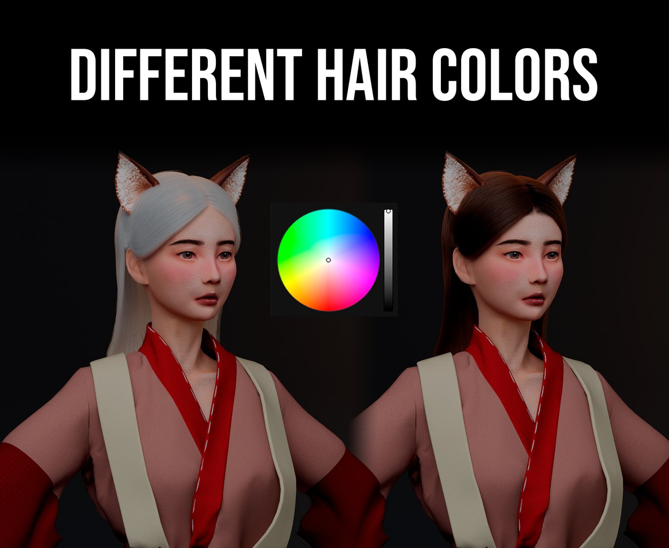 3D Model Kitsune - Gamer Ready - TurboSquid 2081064