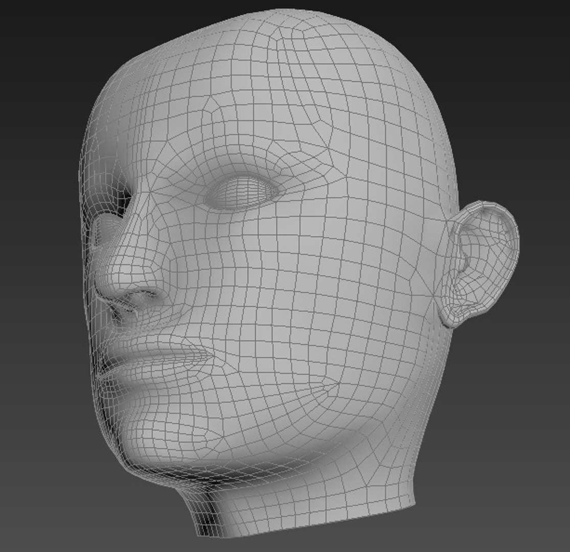 3d man face model
