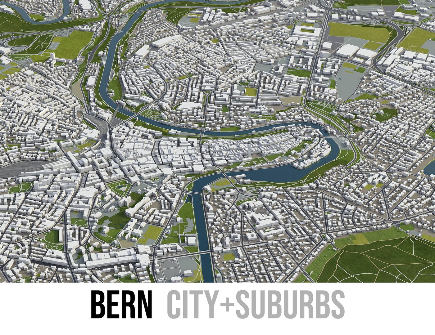 City Bern Surrounding - 3D Model - TurboSquid 1407627