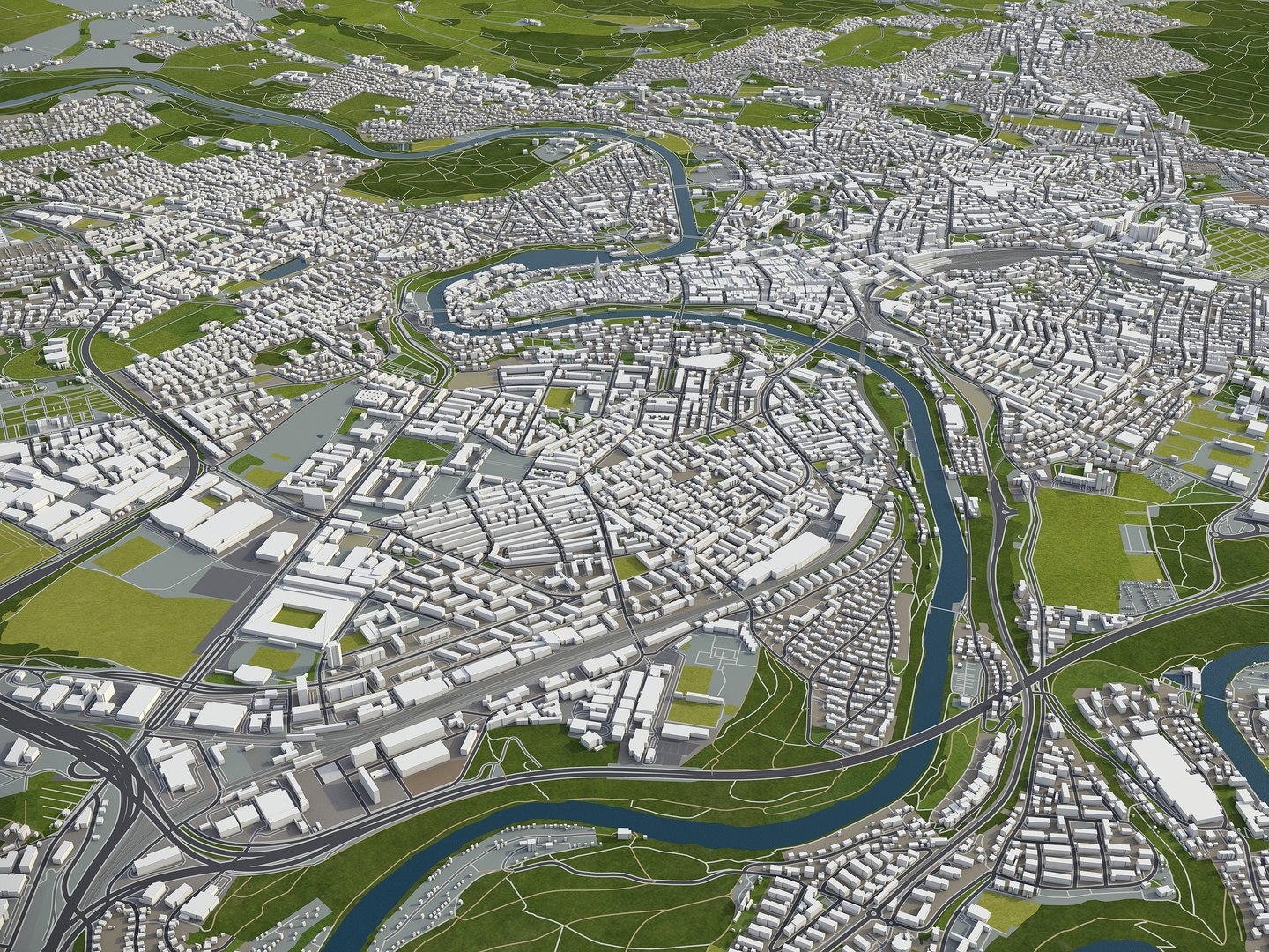 City Bern Surrounding - 3D Model - TurboSquid 1407627