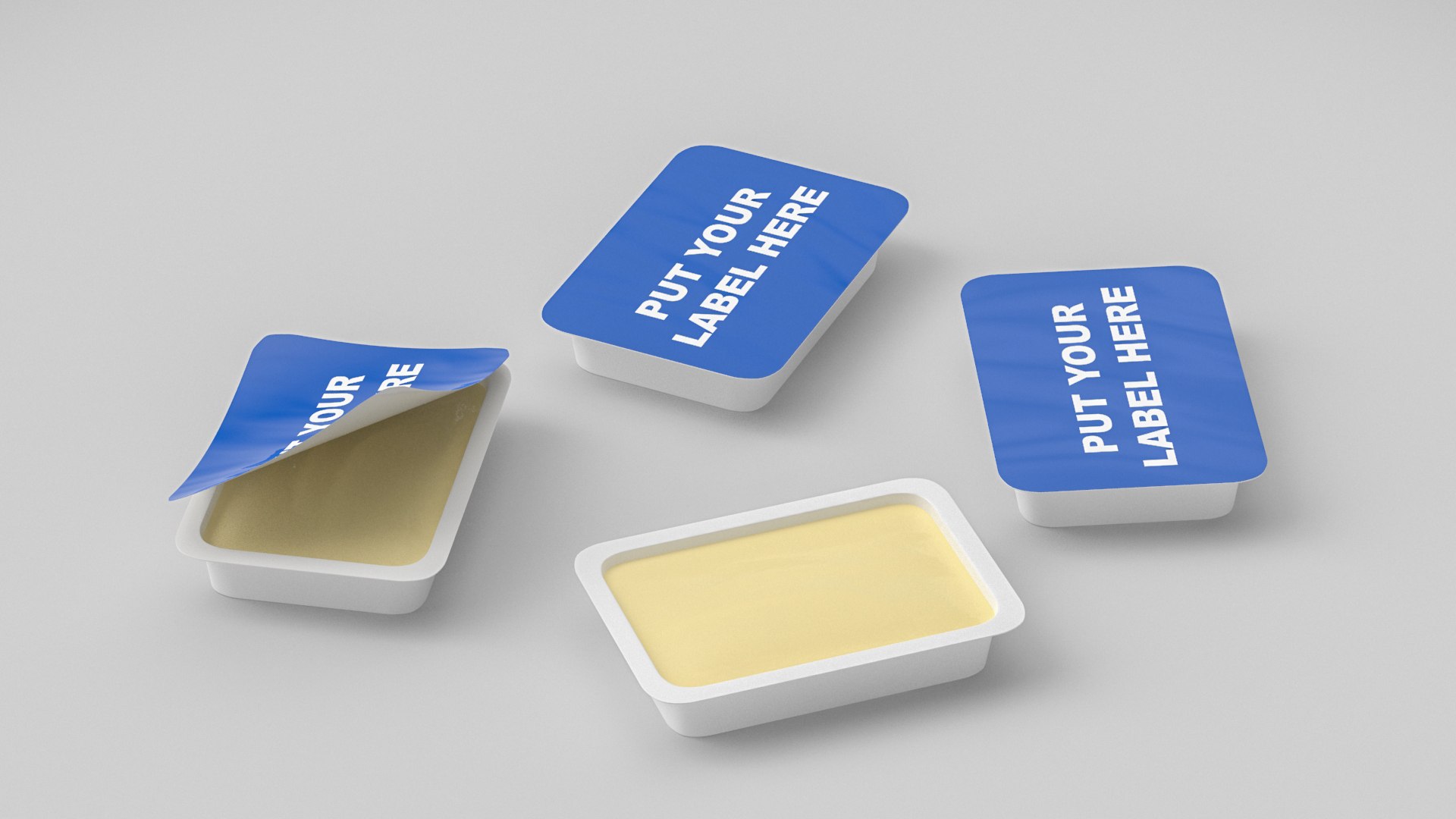 Editable Butter Mini Portions 3D Model - TurboSquid 1662073