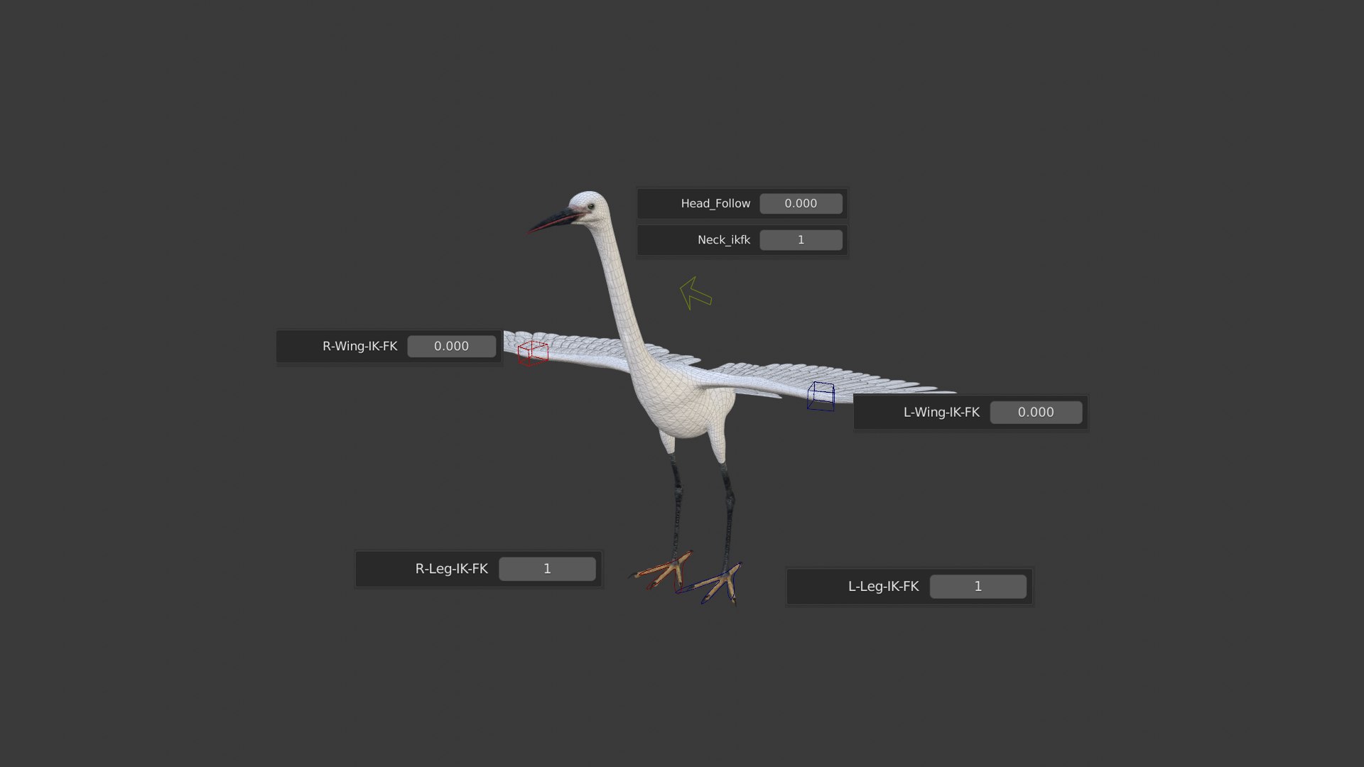 3D Egret Animated model - TurboSquid 1956402