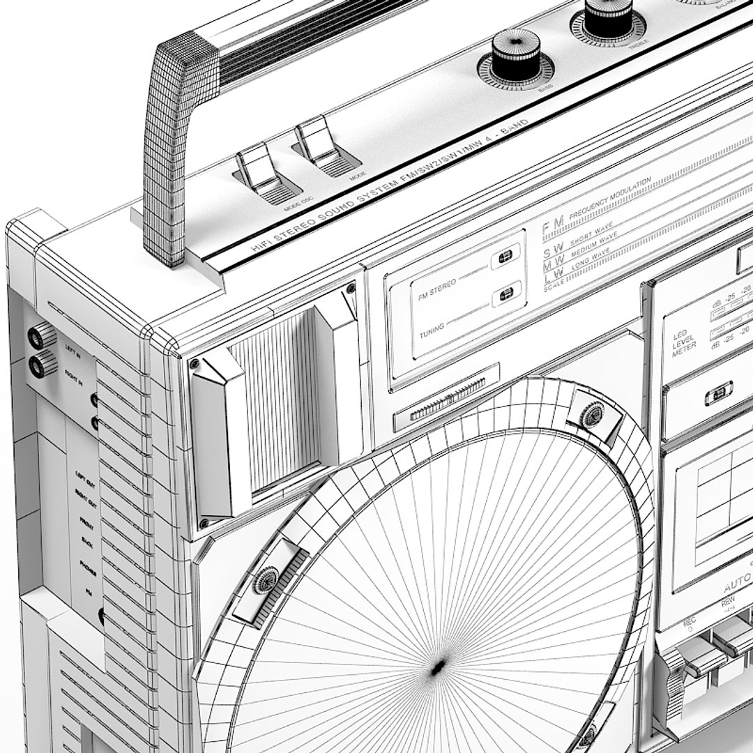 3dsmax Crown Csc-950l Boombox