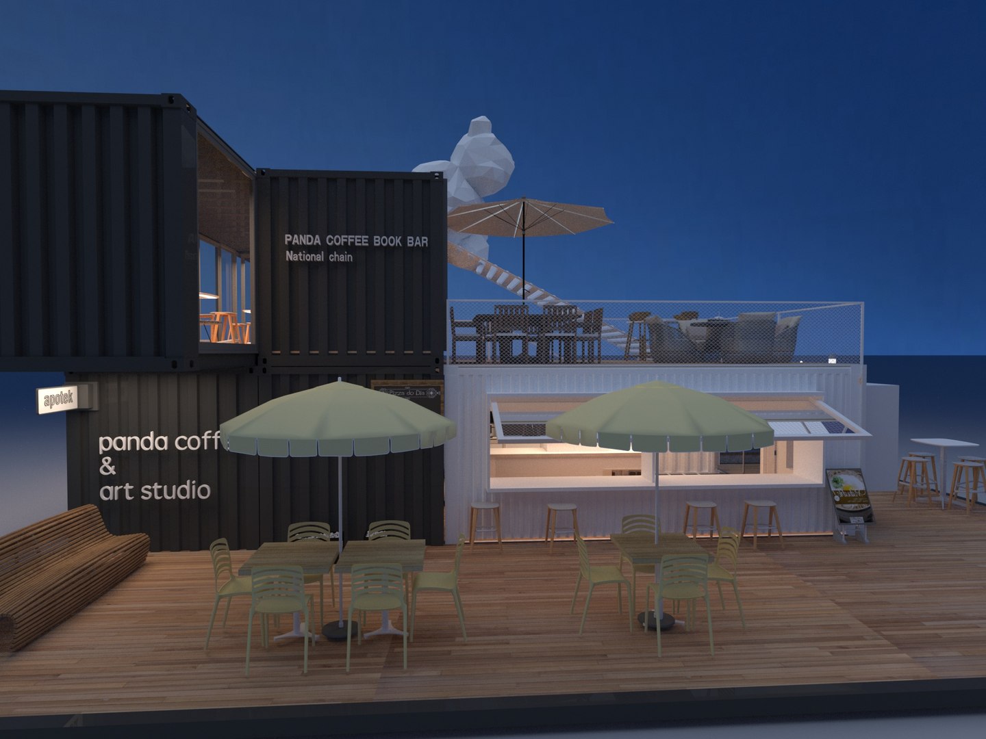 Container Cafe 3D Model - TurboSquid 2113456