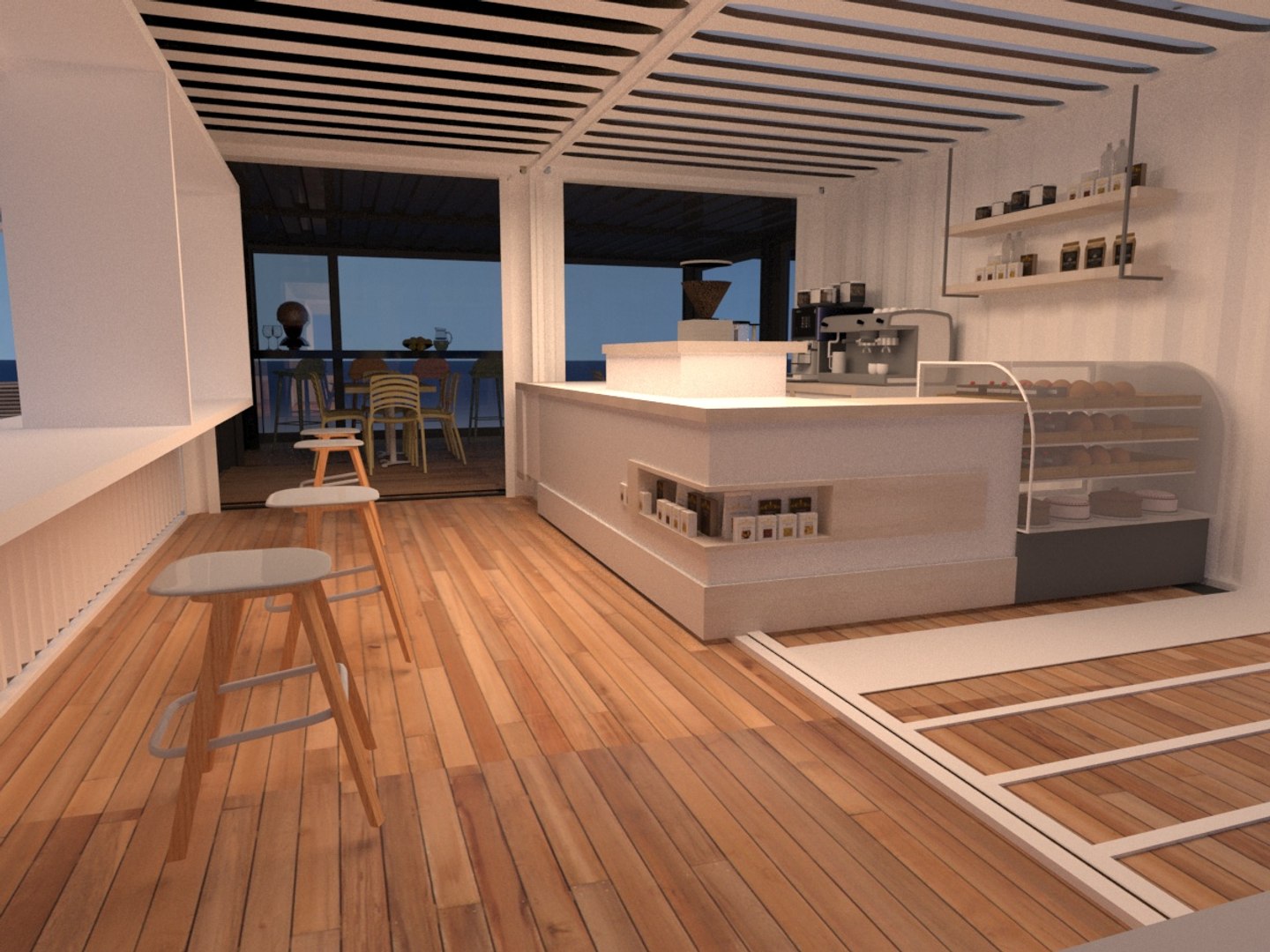 Container Cafe 3D Model - TurboSquid 2113456