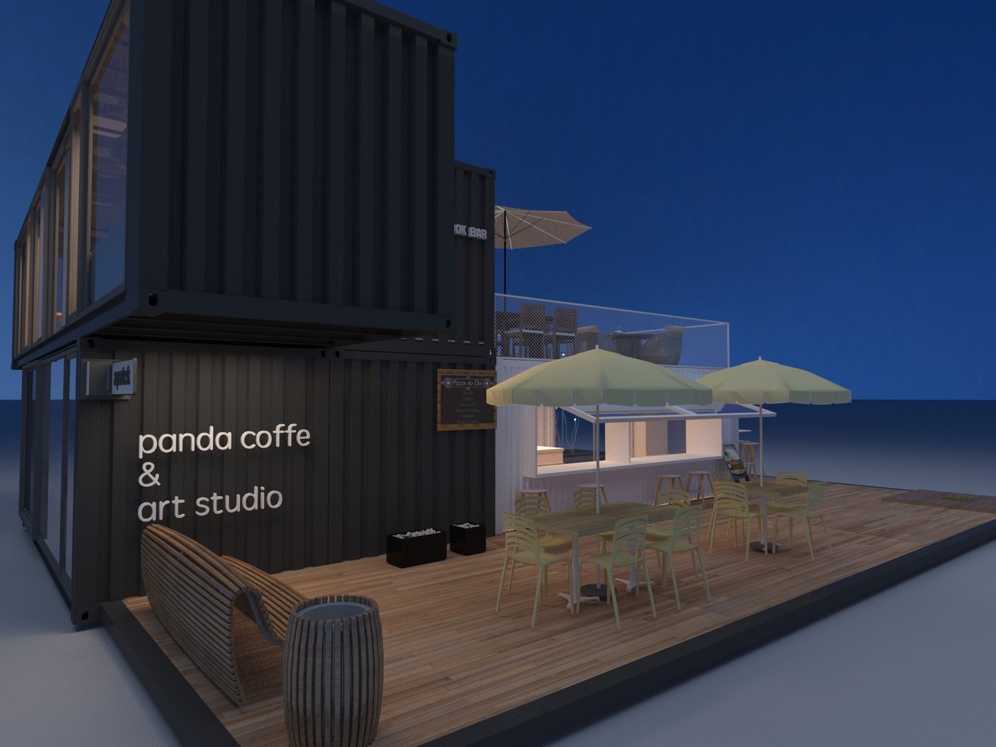 Container Cafe 3D Model - TurboSquid 2113456