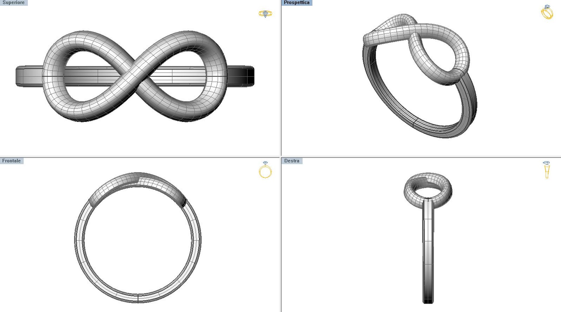 3d Model Ring Infinity