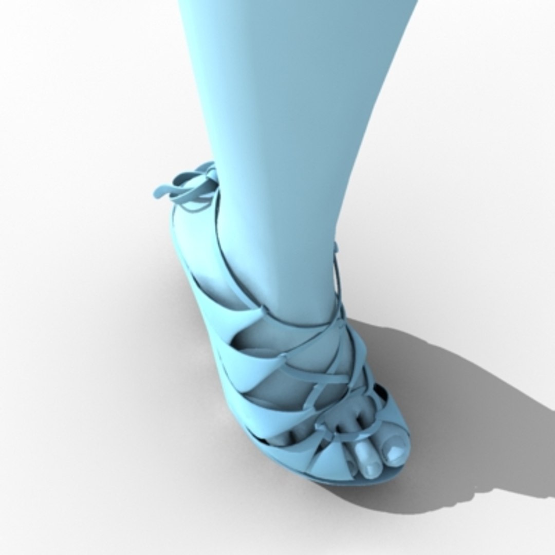 3d model female shoes