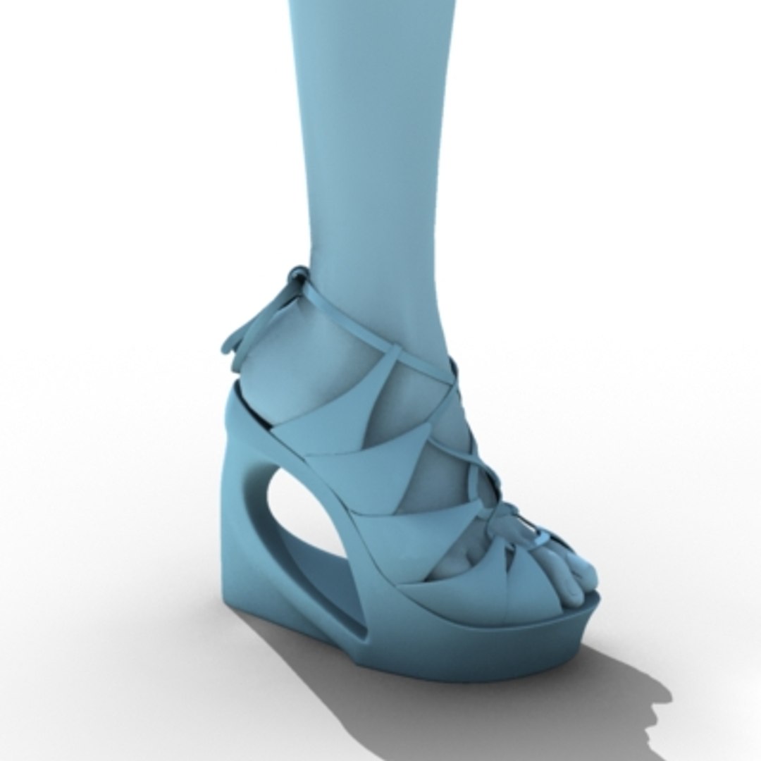 3d model female shoes