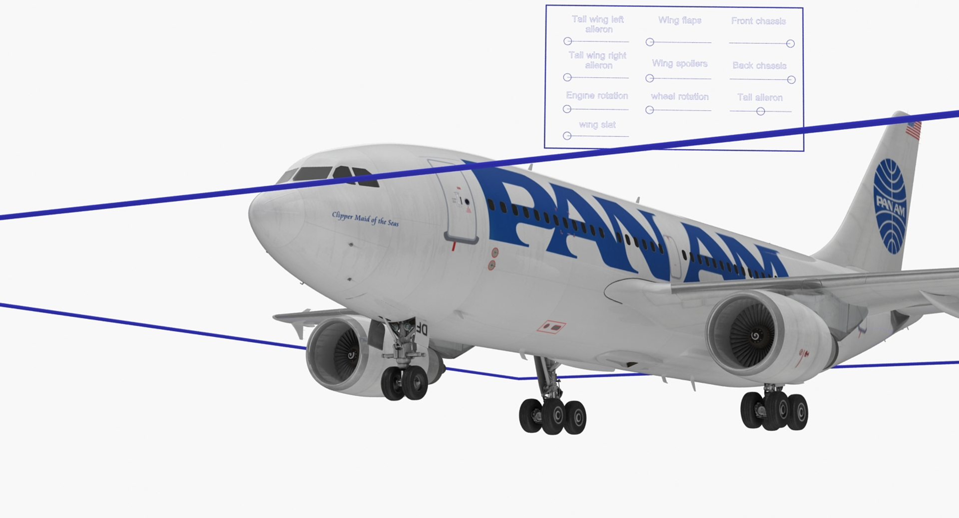 3d Model Airbus A310-300 Pan American