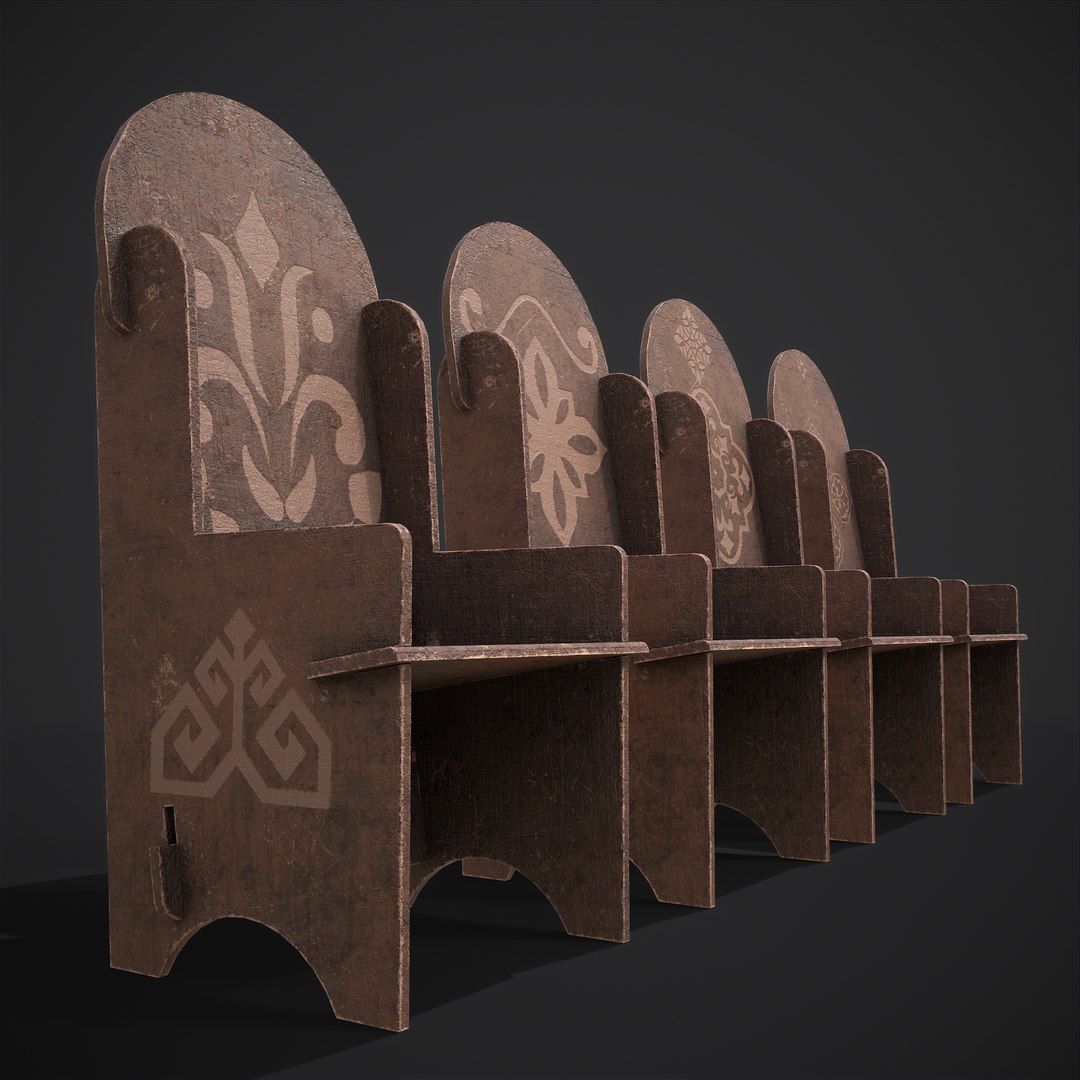 Elegant Wooden High Chair 3D Model - TurboSquid 1817371