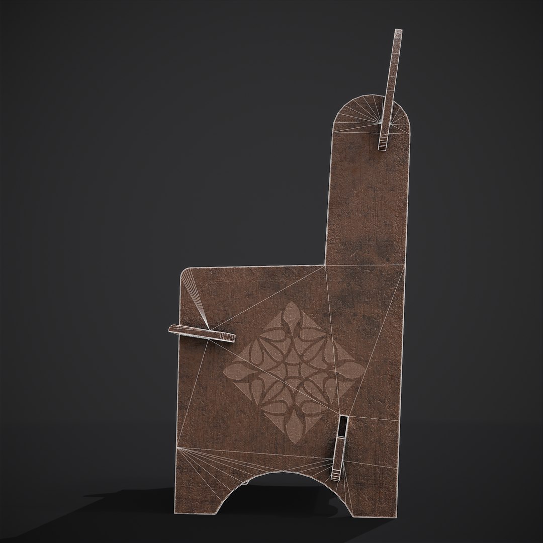 Elegant Wooden High Chair 3D Model - TurboSquid 1817371