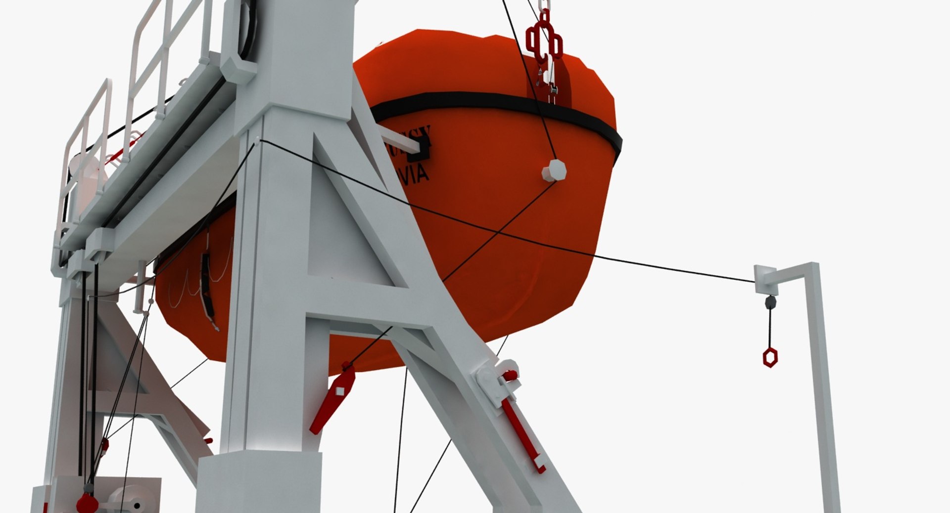 3d Dragon 32 Life Boat Model
