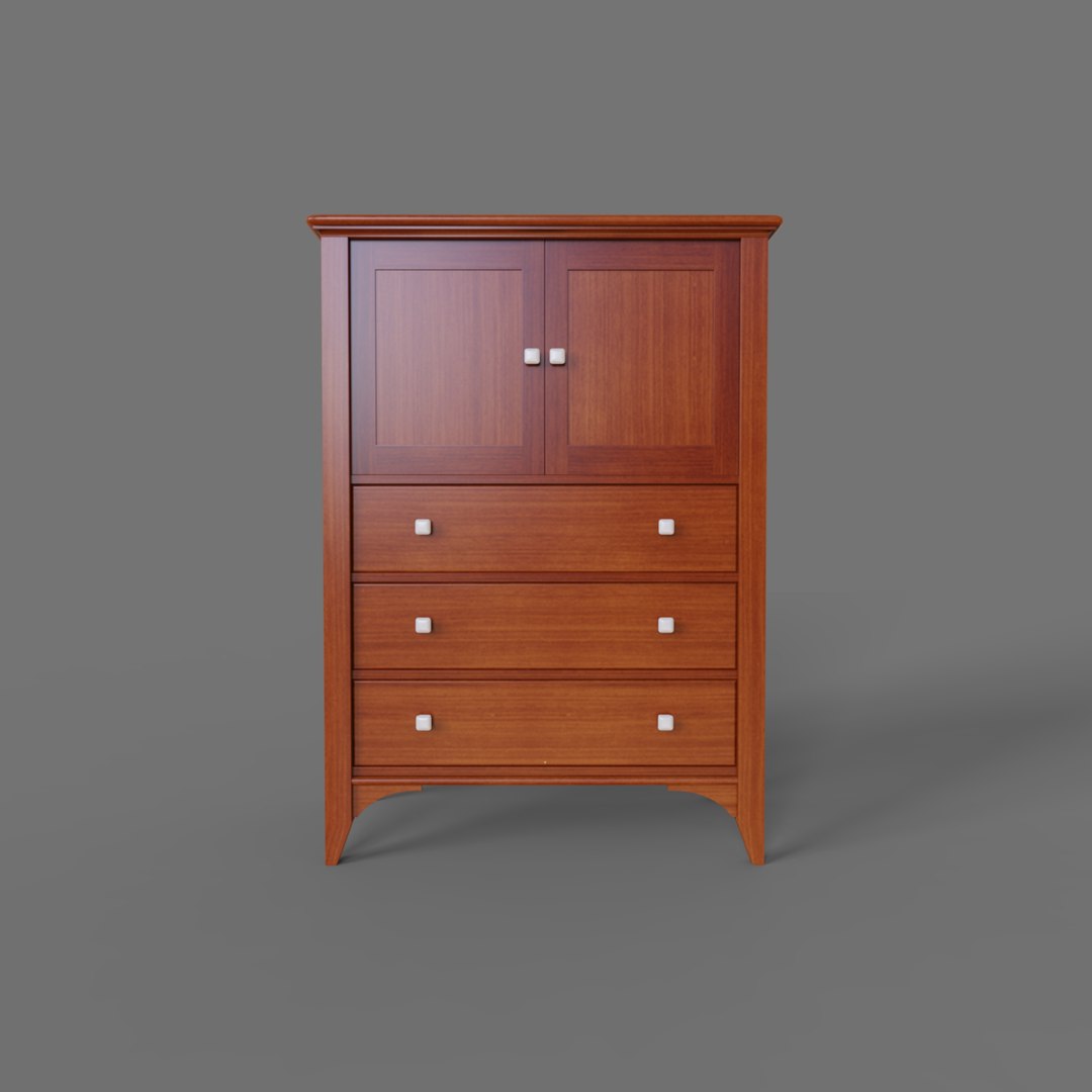 3D model dresser traditional style wood DIY - TurboSquid 2165841