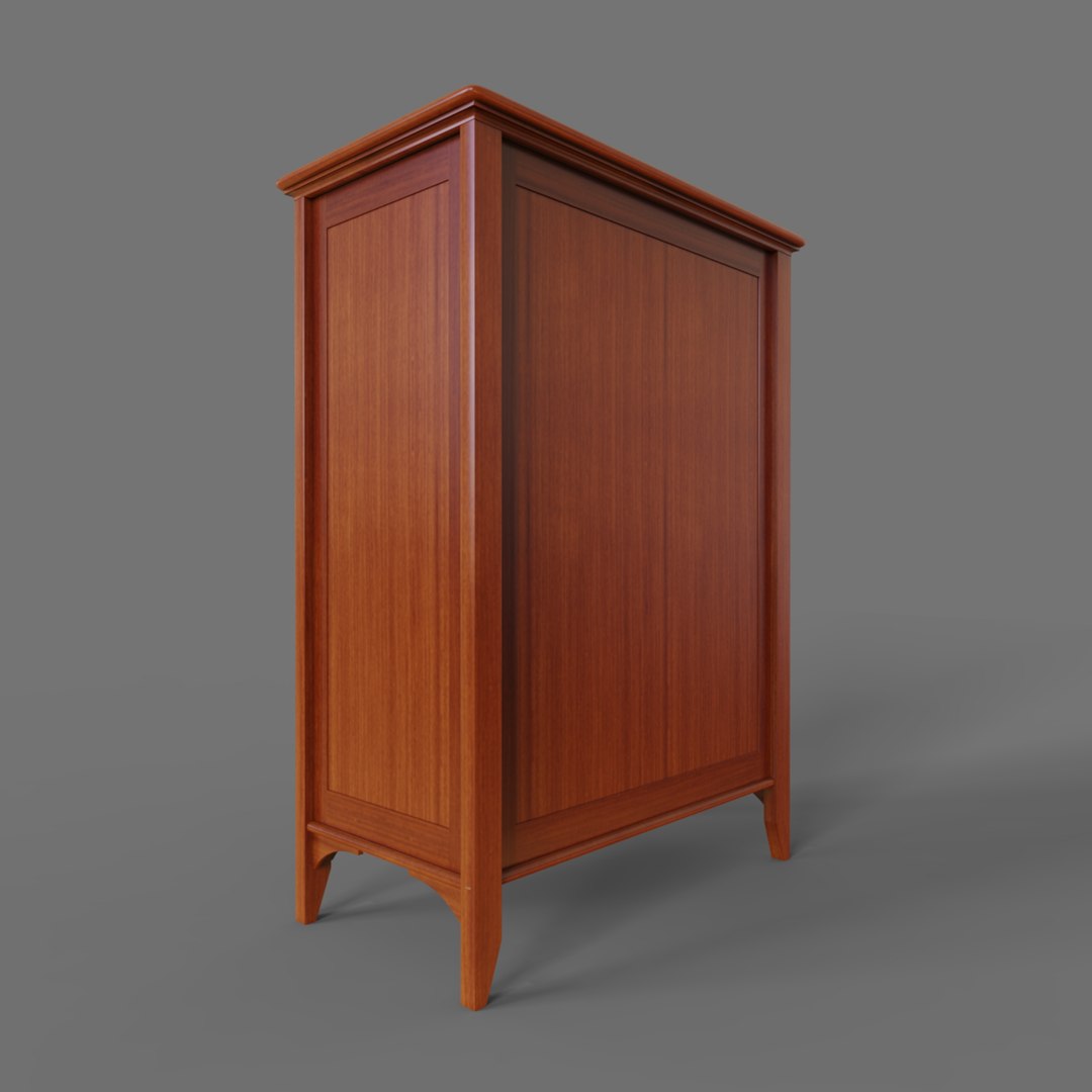 3D model dresser traditional style wood DIY - TurboSquid 2165841