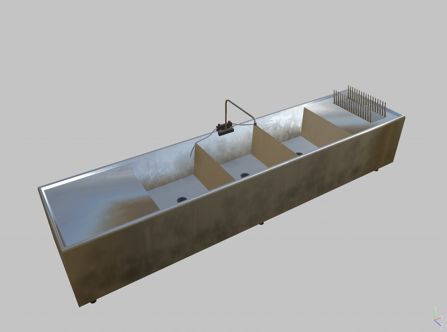 Restaurant Dish Sinks 3D Model - TurboSquid 2075637