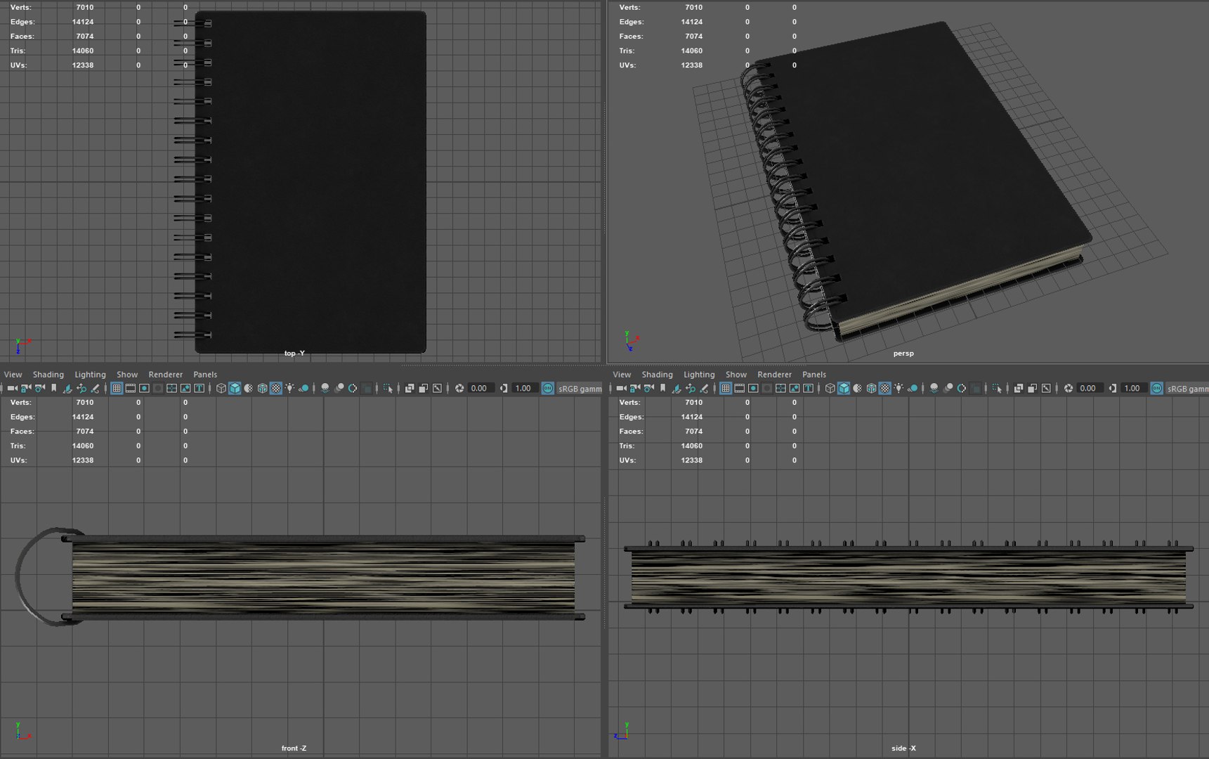 Spiral Notebooks model - TurboSquid 2158302