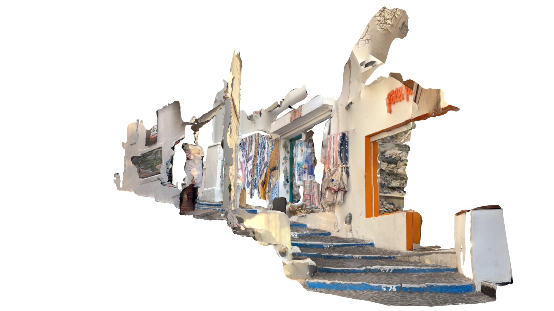 3D Model Steps In Thira Santorini Greece - TurboSquid 1936995