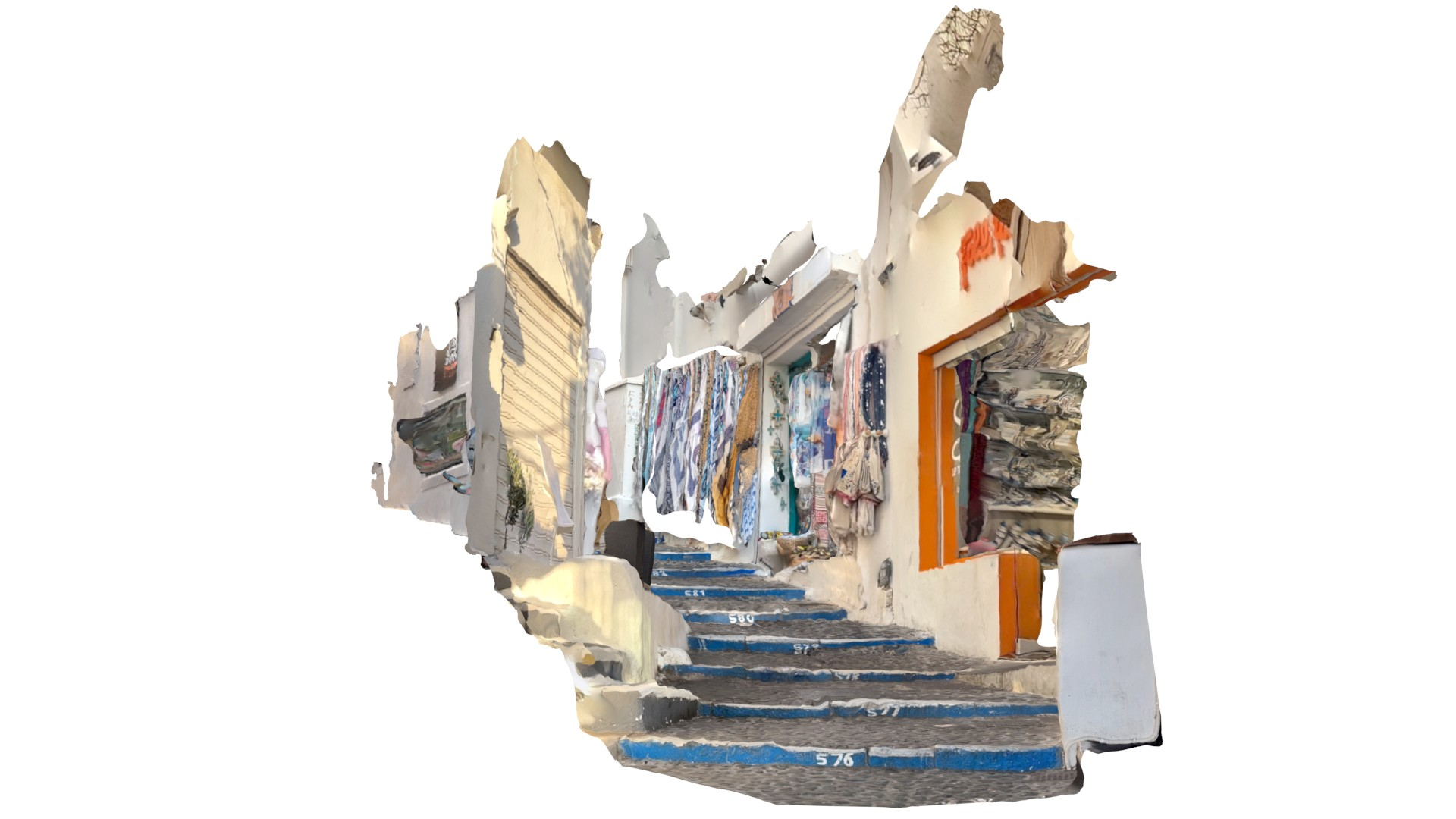 3D Model Steps In Thira Santorini Greece - TurboSquid 1936995