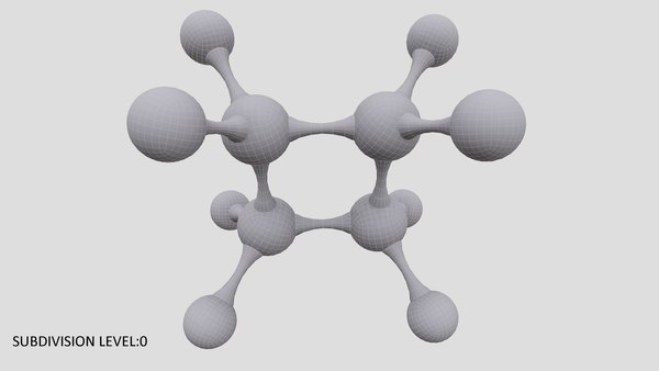 modelo 3d Molécula de ciclobutano con PBR 4K 8K - TurboSquid 1943225