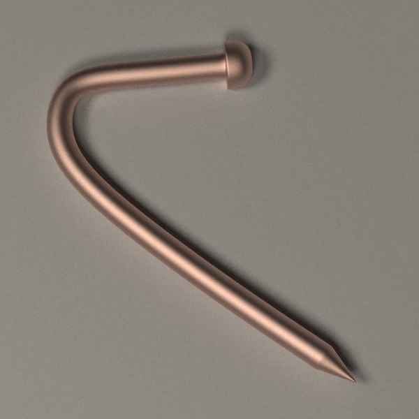 3d bended nail model