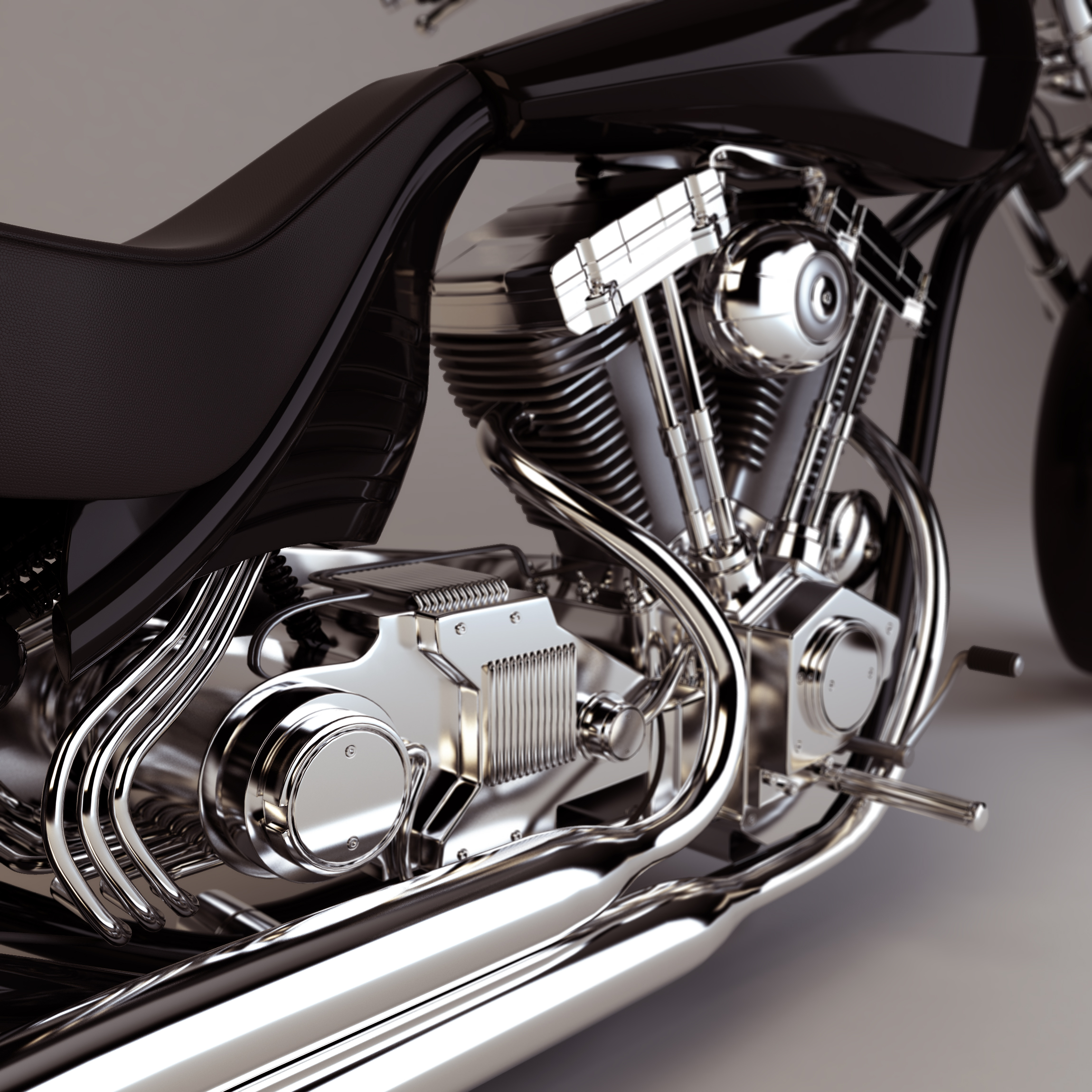 3d model custom chopper