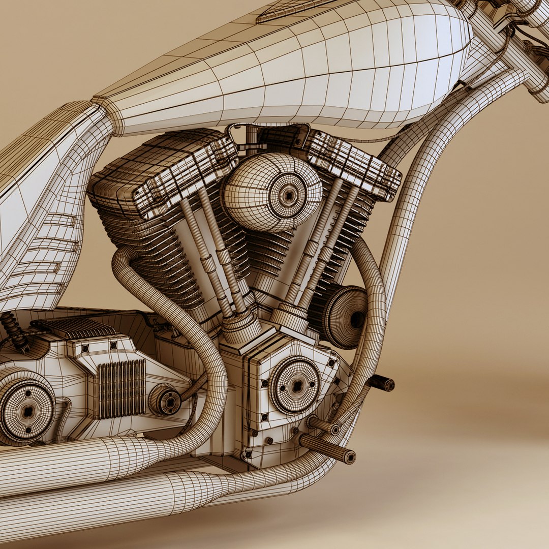 3d Model Custom Chopper