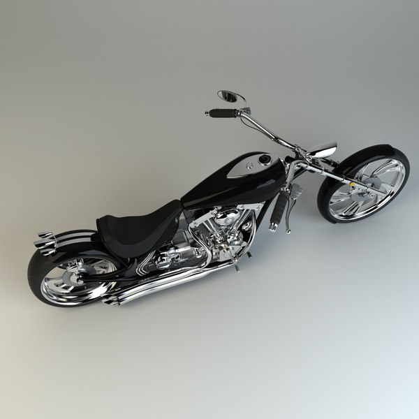 3d model custom chopper