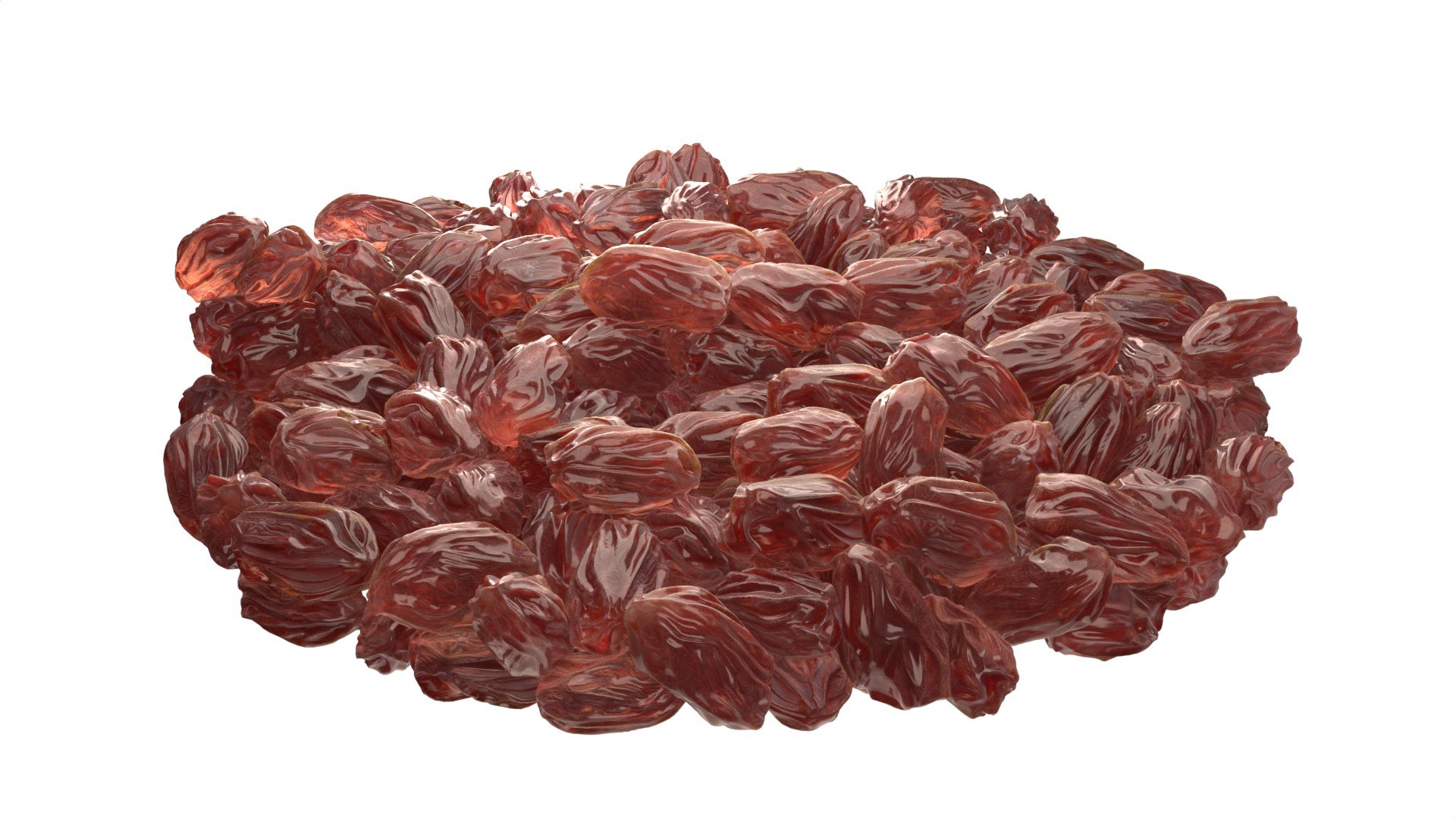 3D Raisins Red Bowl - TurboSquid 2397367