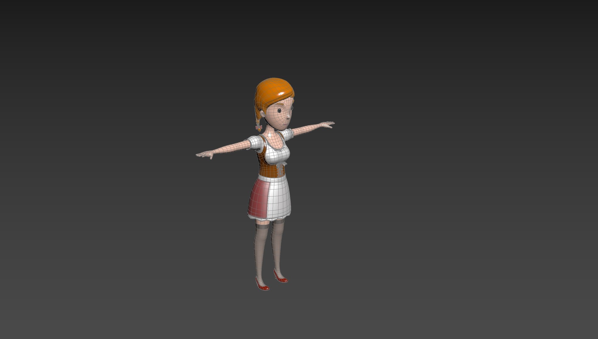 CartoonGirl031 Oktoberfest Girl 3D - TurboSquid 2008947