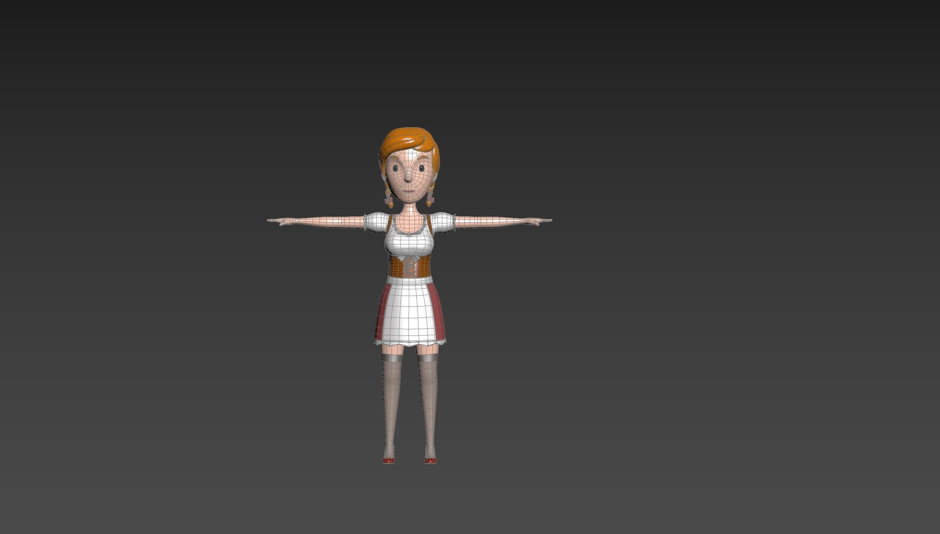 CartoonGirl031 Oktoberfest Girl 3D - TurboSquid 2008947