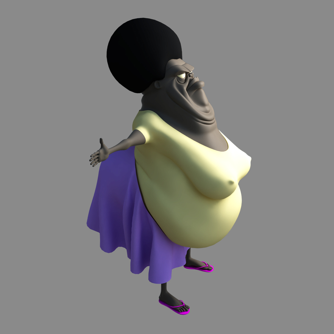 3d fbx wrestler fat sumo