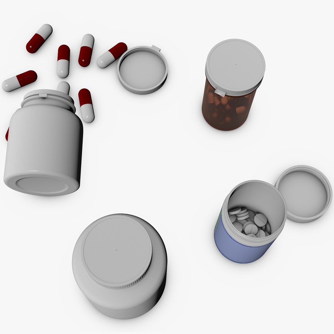 3d Model Pill Bottles