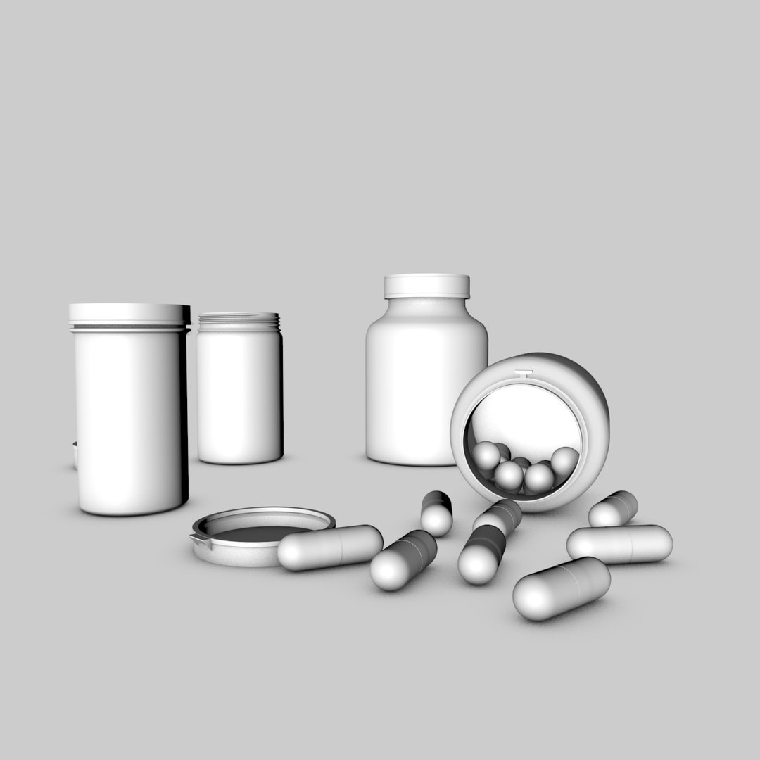 3d Model Pill Bottles
