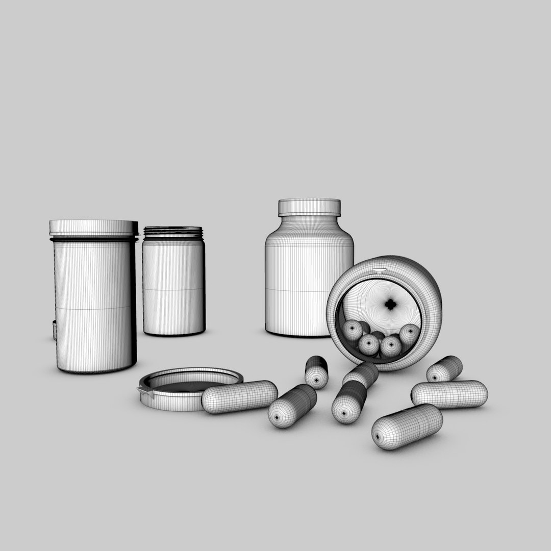 3d Model Pill Bottles