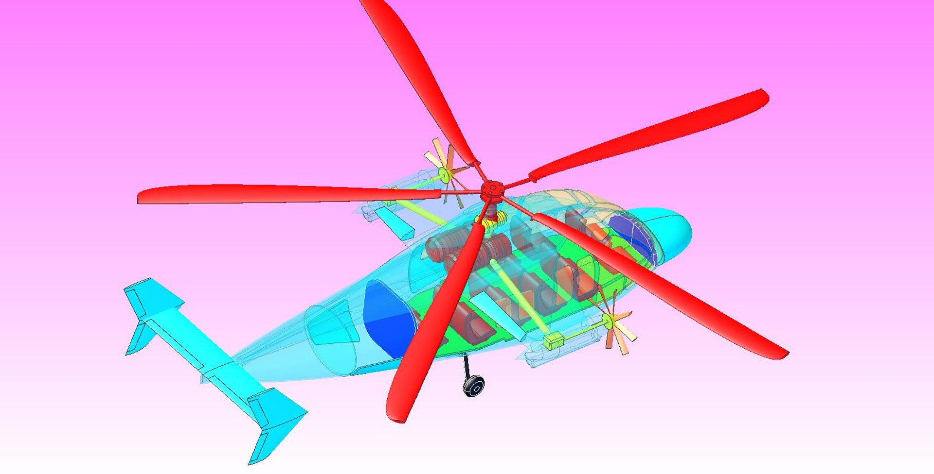 3d Model Eurocopter Hybrid Helicopter Solid