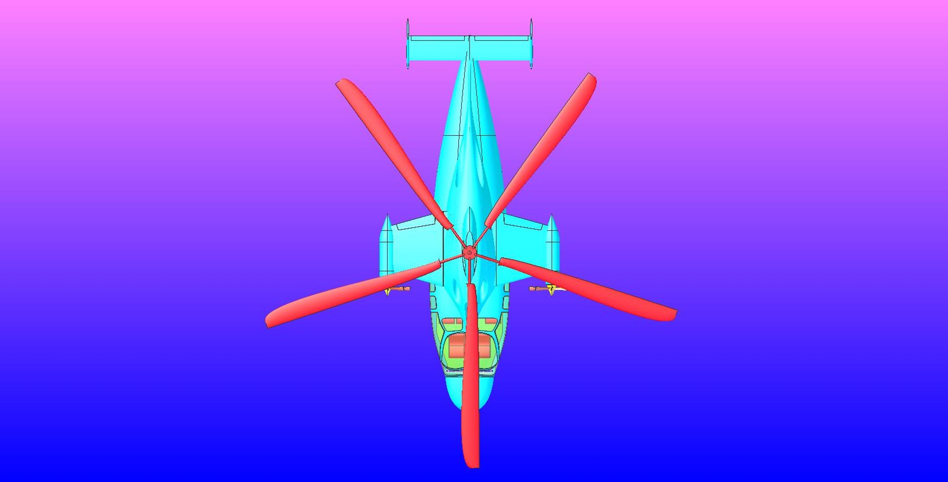 3d Model Eurocopter Hybrid Helicopter Solid