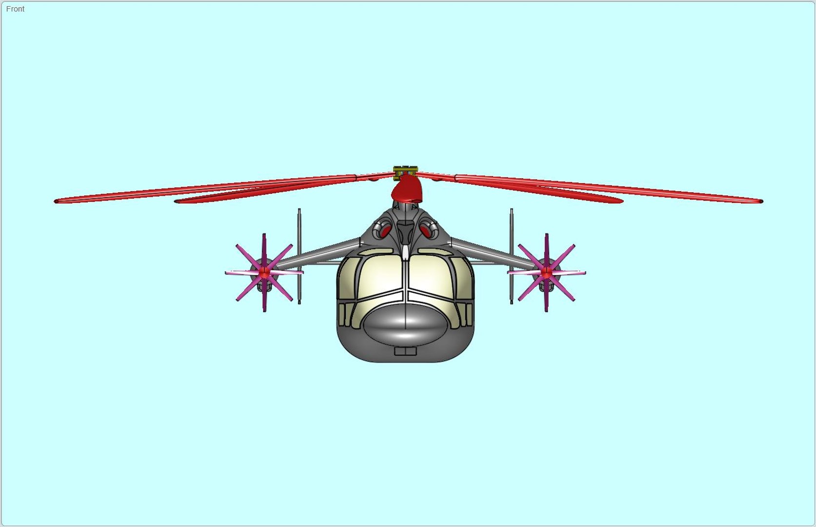 3d Model Eurocopter Hybrid Helicopter Solid
