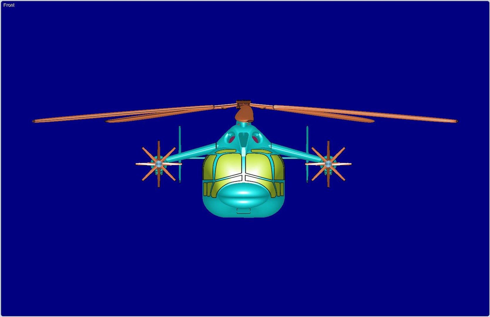 3d Model Eurocopter Hybrid Helicopter Solid