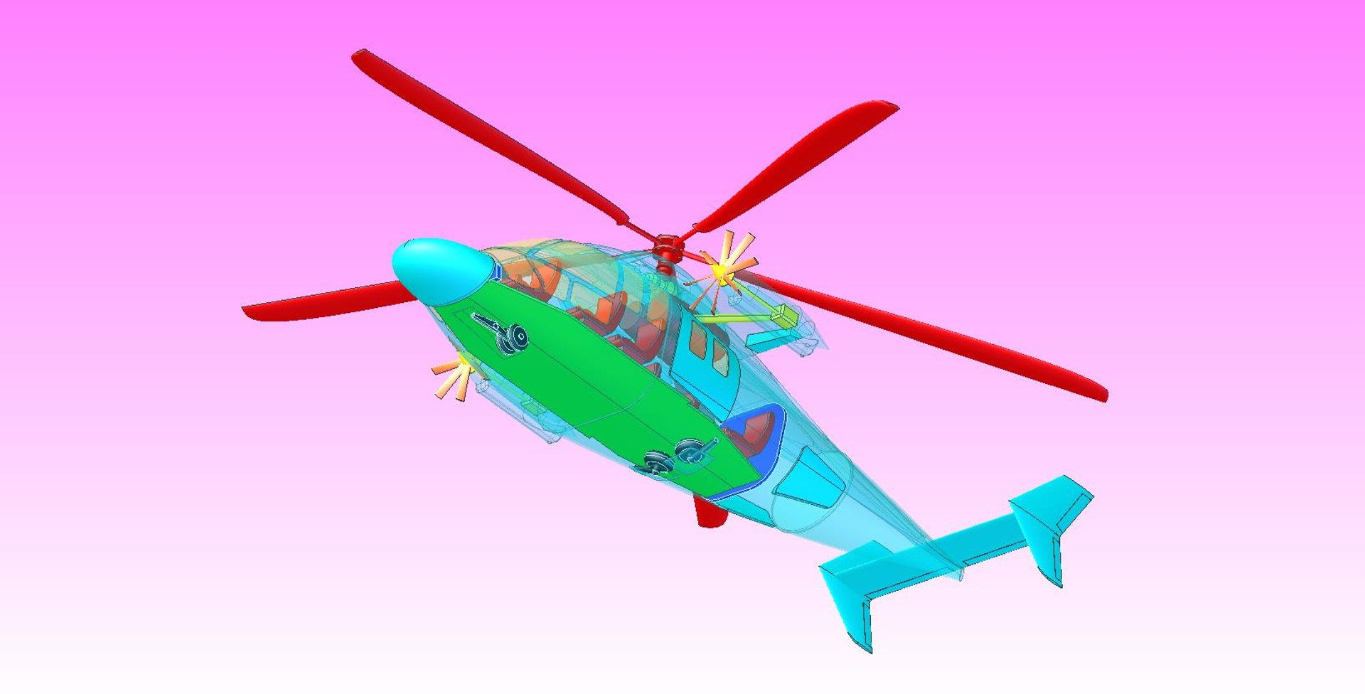 3d Model Eurocopter Hybrid Helicopter Solid