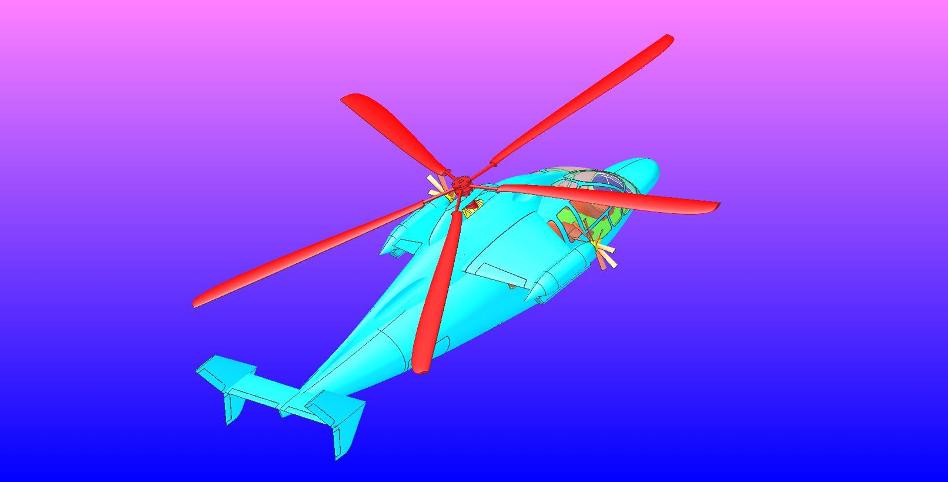 3d Model Eurocopter Hybrid Helicopter Solid
