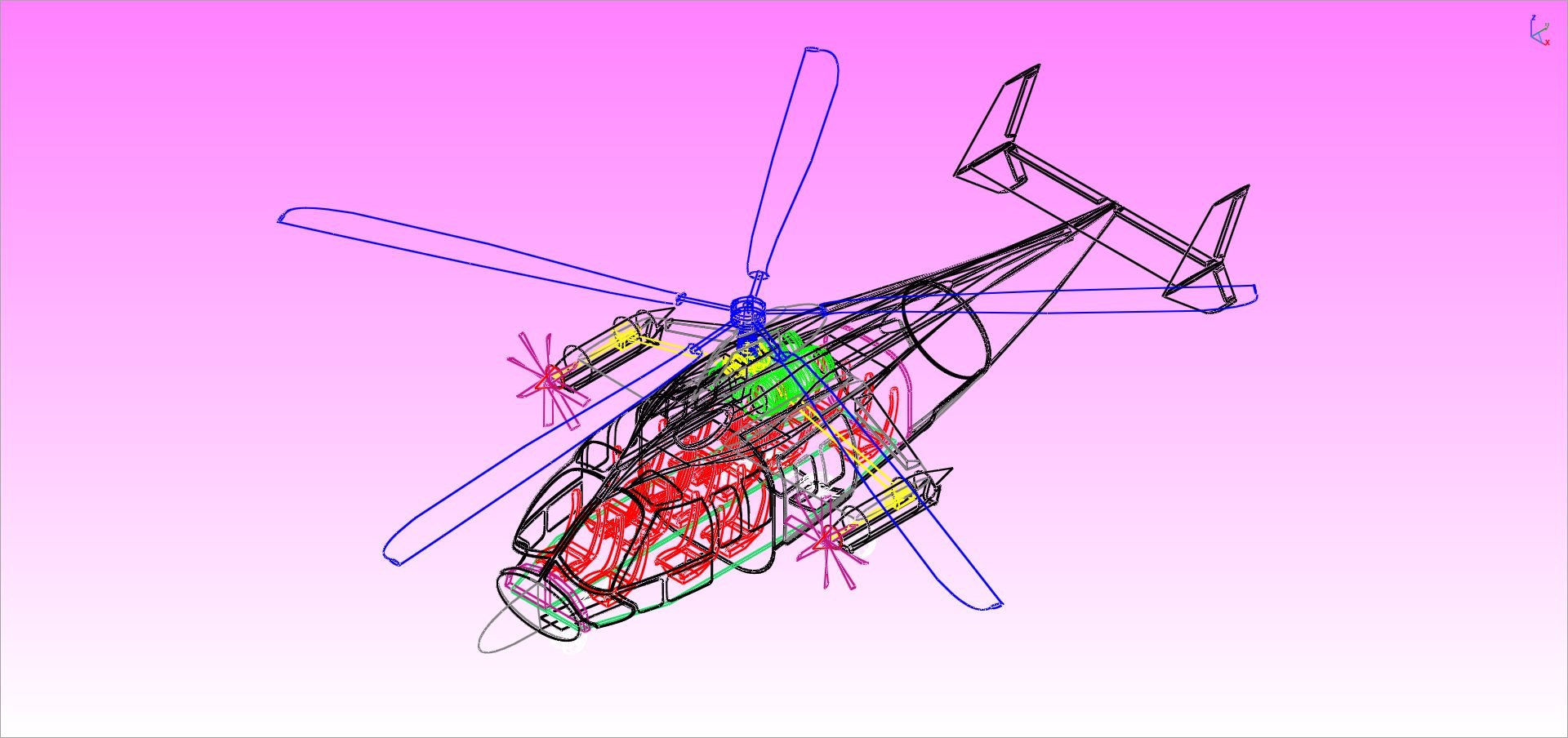 3d Model Eurocopter Hybrid Helicopter Solid