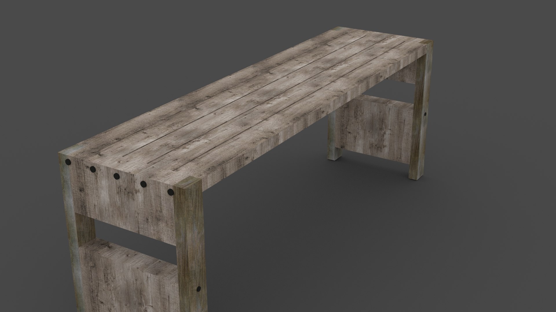 Free Wooden Bench Model - TurboSquid 1374473