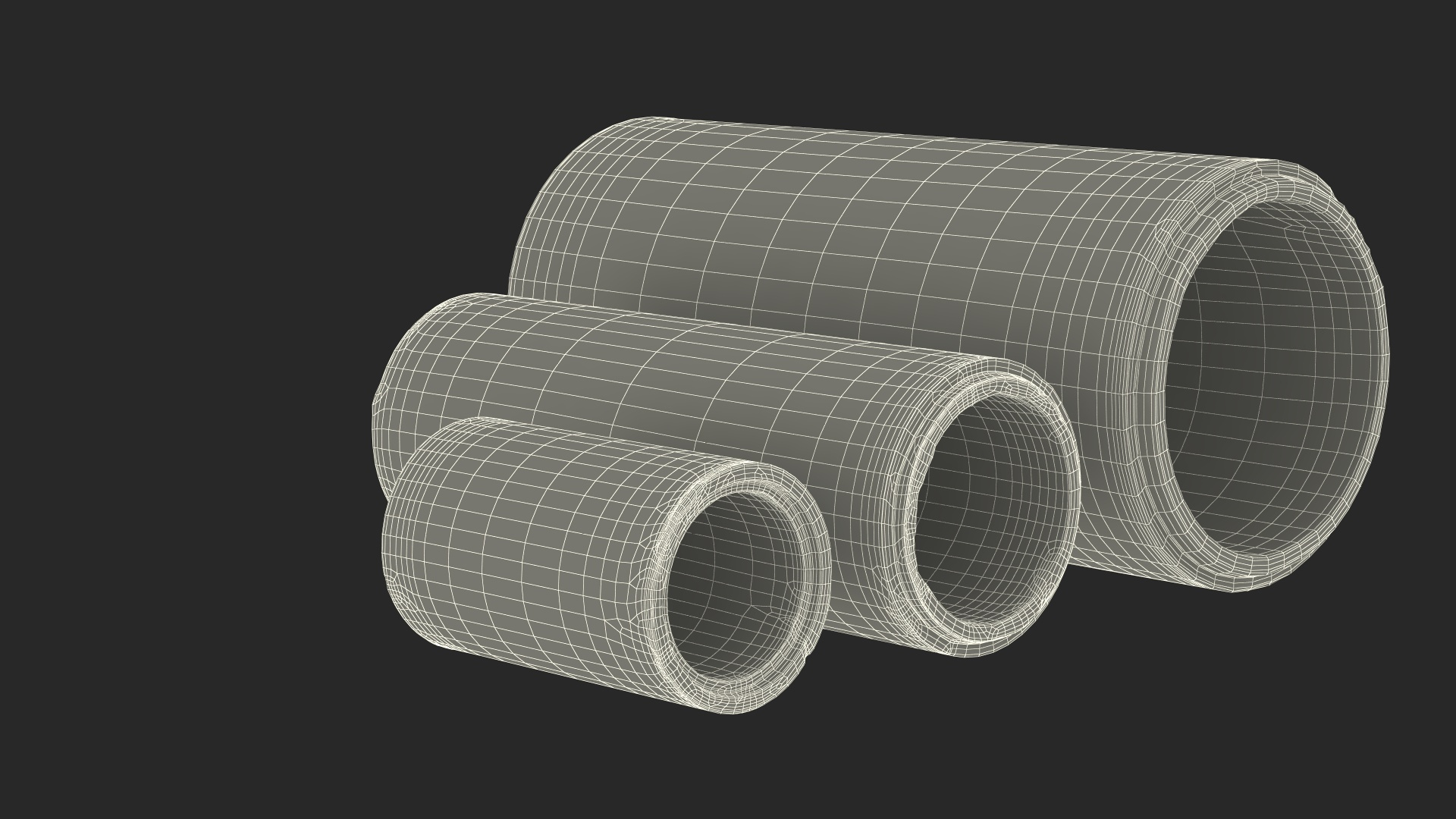 3D Model Precast Concrete Drainage Pipes Set - TurboSquid 2206102