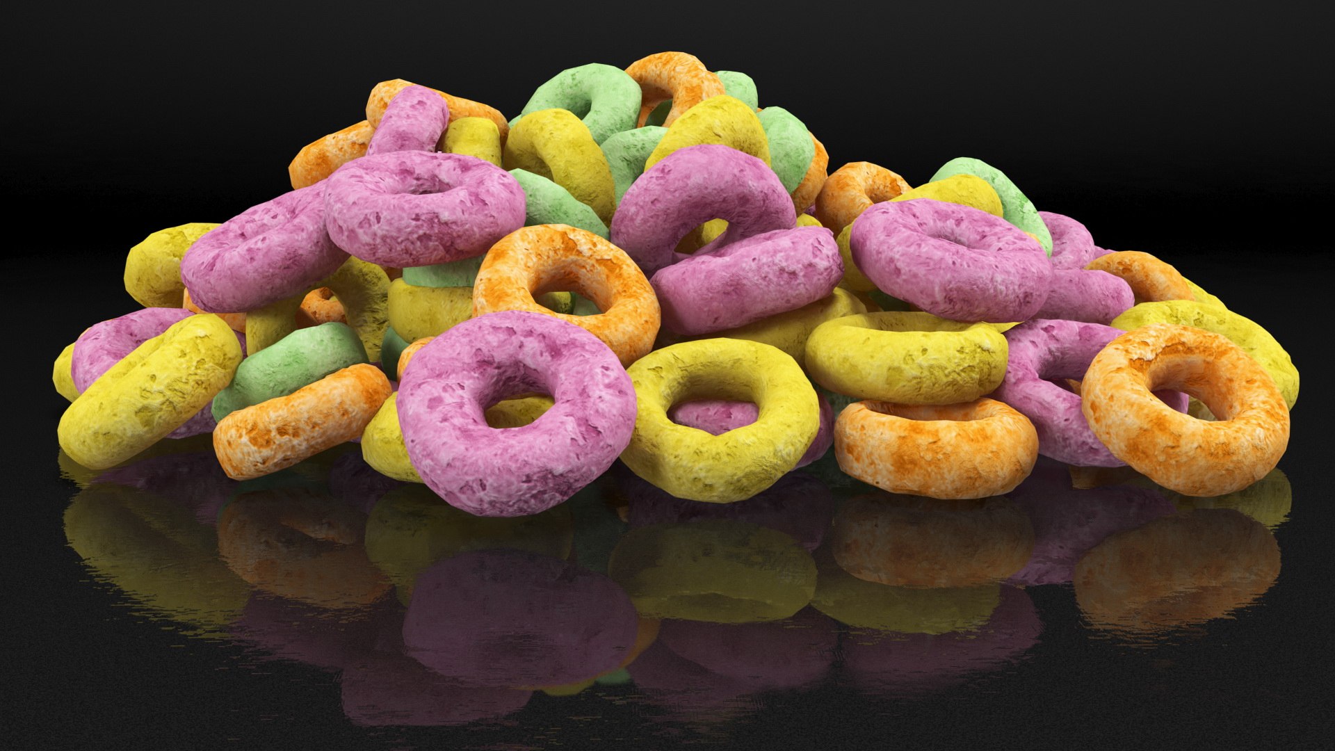 Colored Cereals Rings 3D Model - TurboSquid 1749924