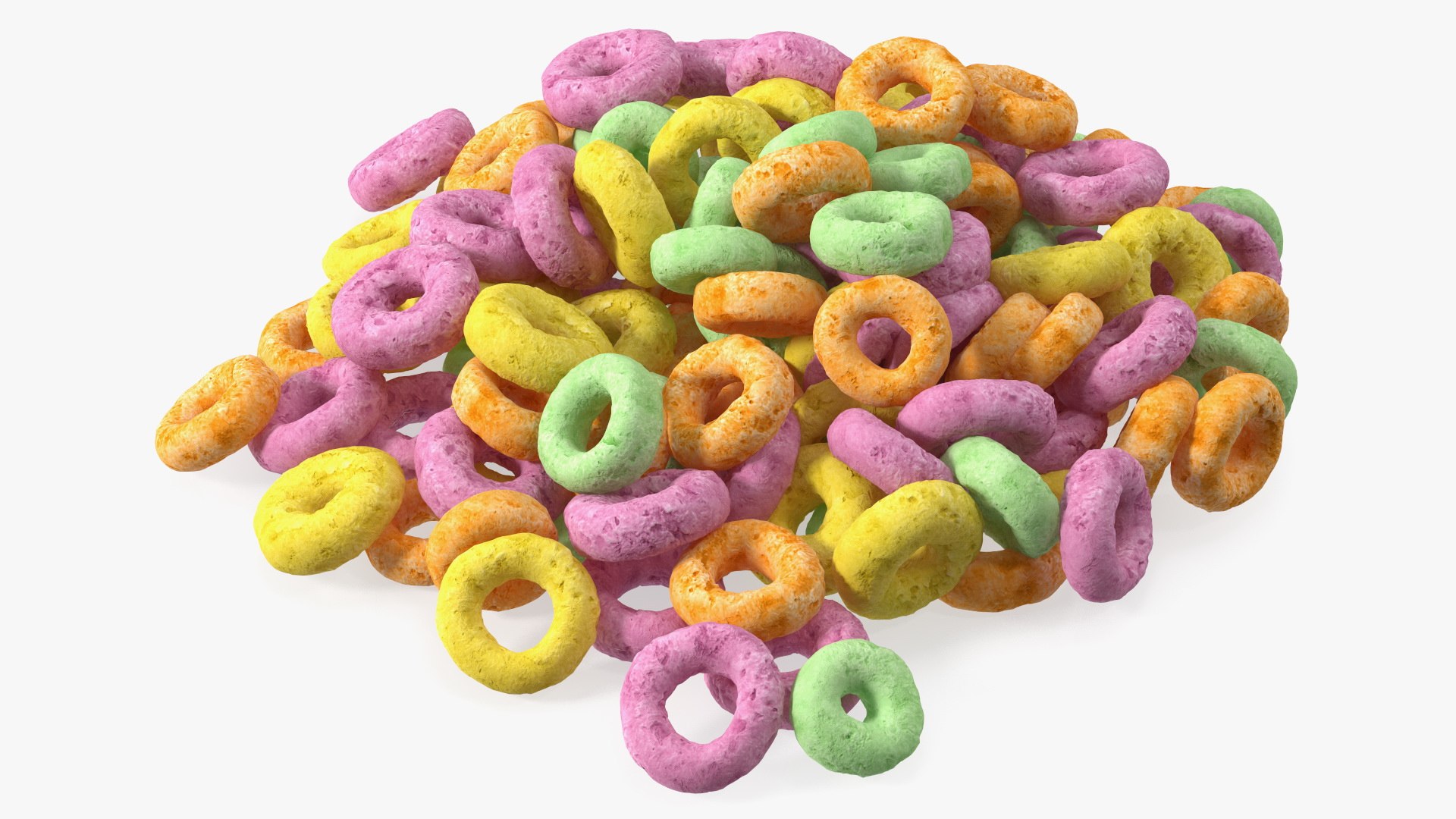 Colored Cereals Rings 3D Model - TurboSquid 1749924