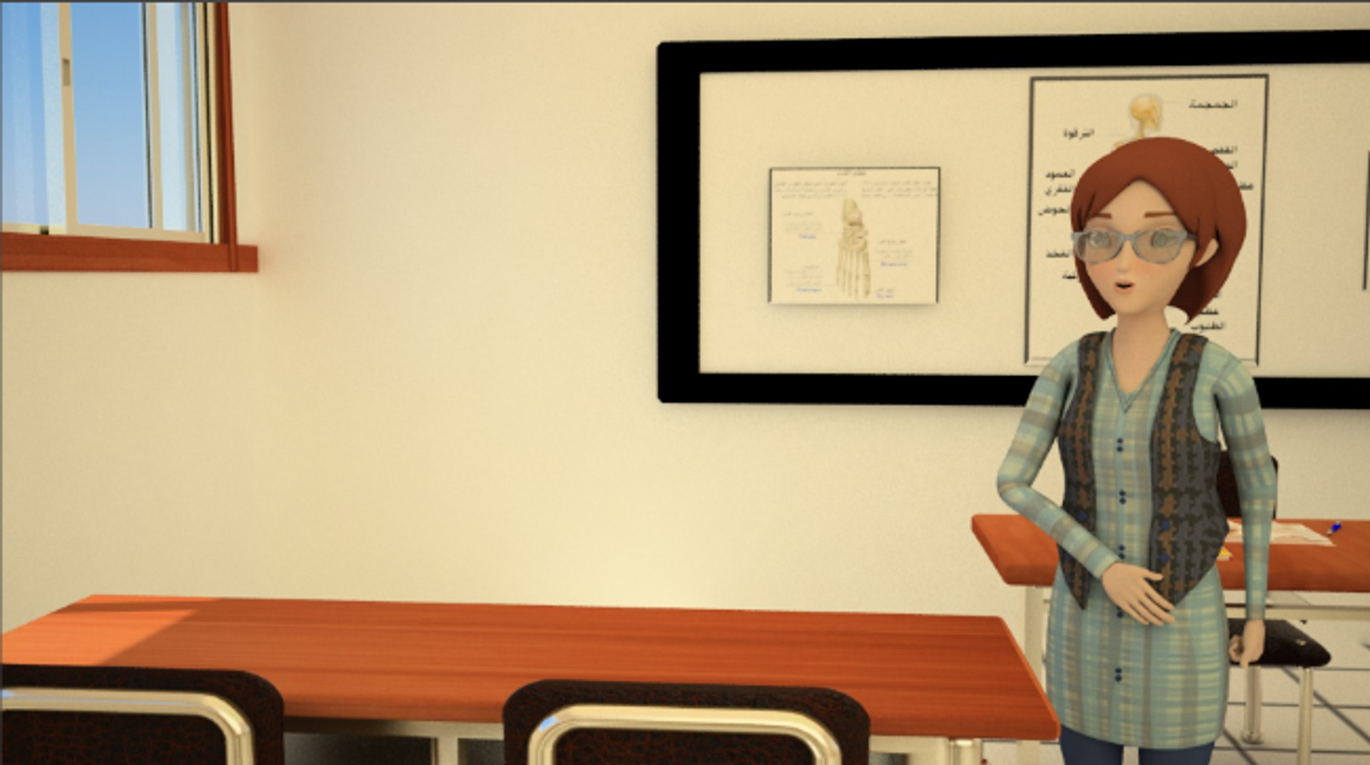 3d Girl Teacher Model