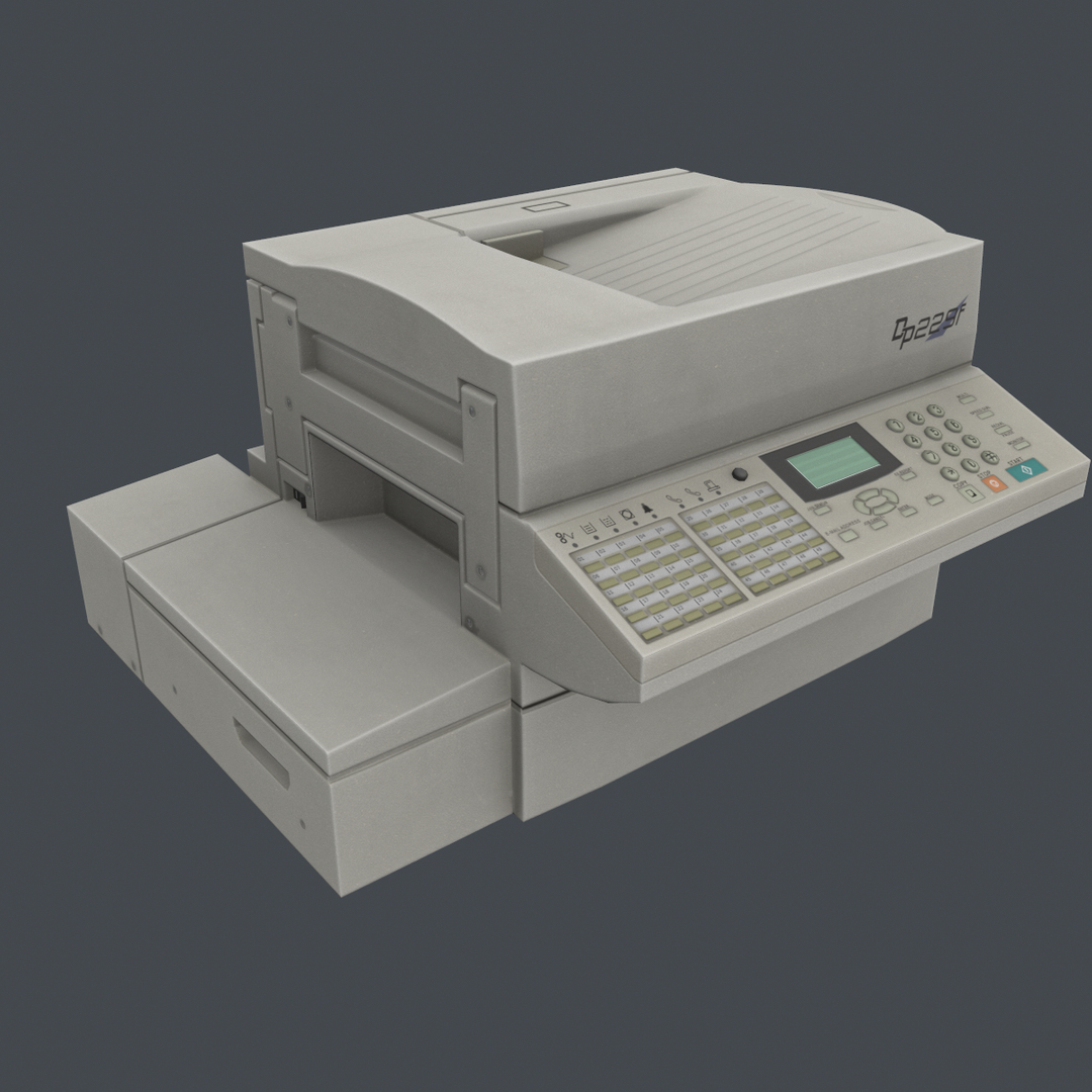 Fax Machine 3d Obj